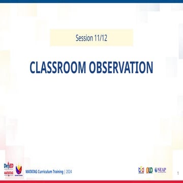 Class-Observation for teachers for public schools | PPTX