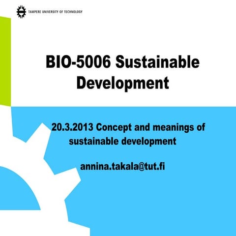 Concept and meanings of sustainable development | PPT