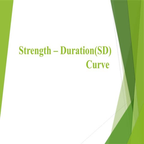 Strength-Duration (SD) Curve in Electrotherapy | PPTX