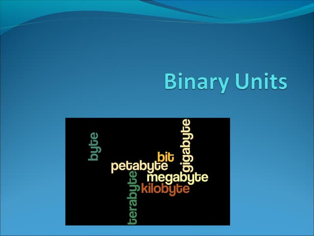Units of data storage with real life examples | PDF