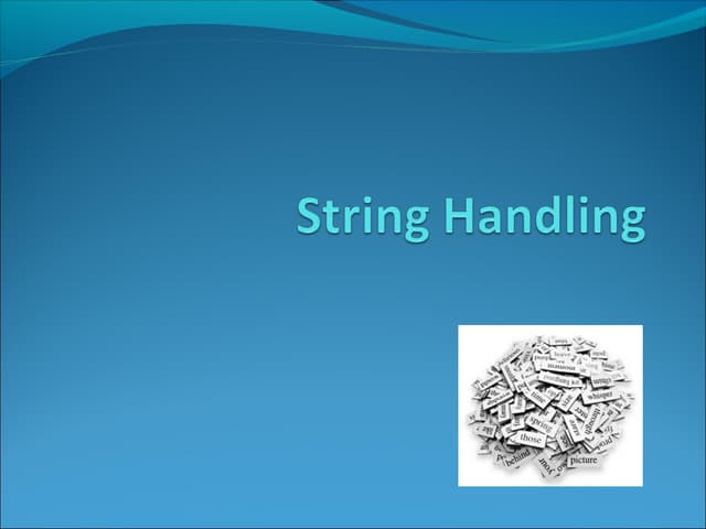 String Handling Ppt