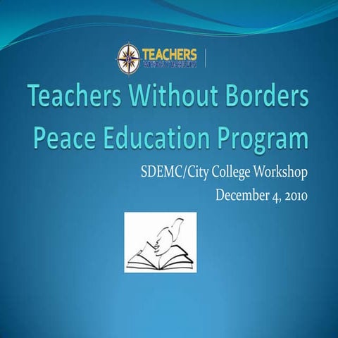 SDEMC Dec 4 Teachers Without Borders peace education | PPTX