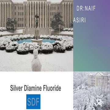 silver diamine fluoride -SDF -Pediatric dentistry | PPTX