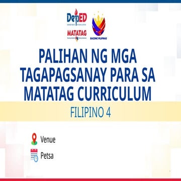 Makabansa” is part of the DepEd Core Values, which are: Maka-Diyos (God ...