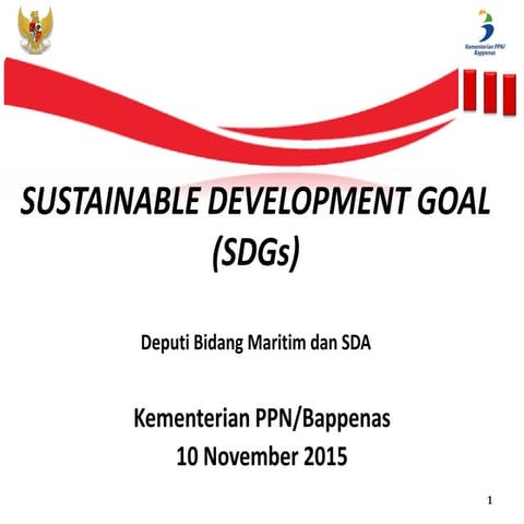Bappenas: Sustainable Development Goal (SDGs) | PDF