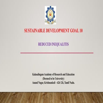 SDG 10 Presentation 35qhgra4q5egaq54h4wheh | PPTX