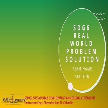 SDG6- sustainable development and global citizenship.pptx