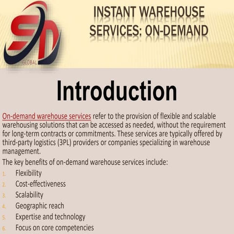 Instant Warehouse Services: On-Demand | PPTX | Logistics | Business
