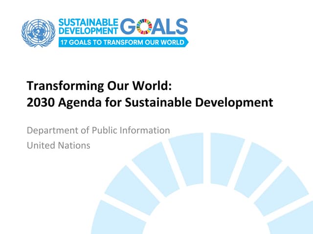 17 goals of SDG | PPT