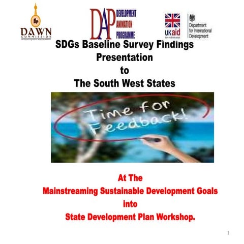 SDGs Baseline Survey Findings Presentation | PPTX