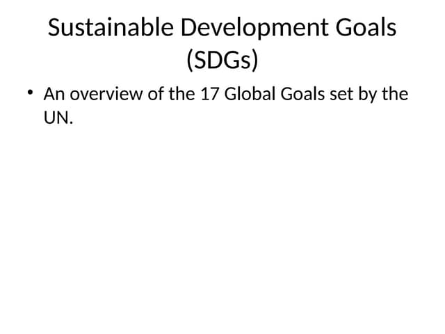 17 goals of SDG | PPT