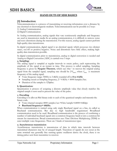 SDH Frame Structure | PPT