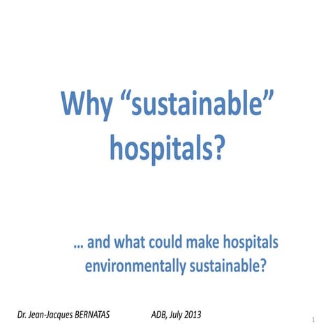 Why "sustainable" hospitals | PDF