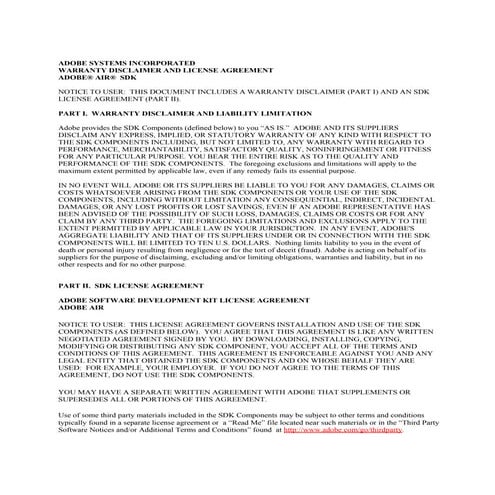 Blackberry SDK License Agreement | PDF