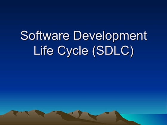 Software Development Life Cycle Sdlc Ppt 1605