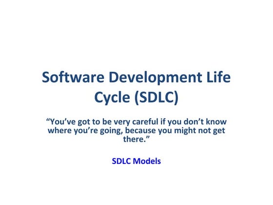 Software Development Life Cycle | PPSX | Operating Systems | Computer Software and Applications
