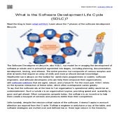 What is the Software Development Life Cycle (SDLC)? | PDF