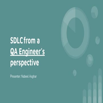 Sdlc From A Qa Engineers Perspectivepdf