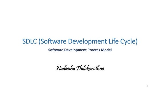 ITFT - Software development life cycle | PPT