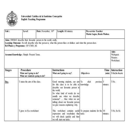 Sdl lesson plan n°3 | PPT