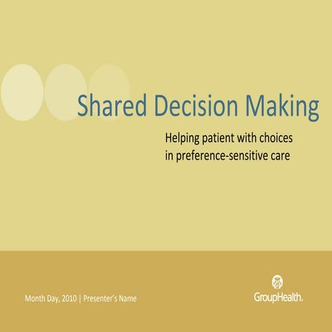 Shared Decision Making | PPT
