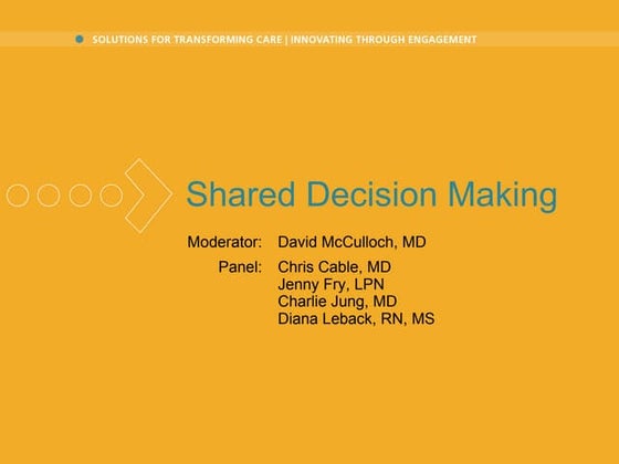 Shared Decision Making Through the Decades | PDF