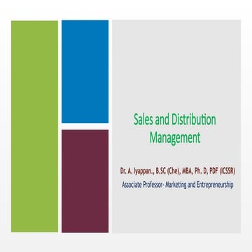 SDM Unit I [Autosaved].pptx Fundamentals of Sales | PPTX