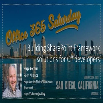 Building Sharepoint Framework Solutions For C Developers Pptx Web Development Internet