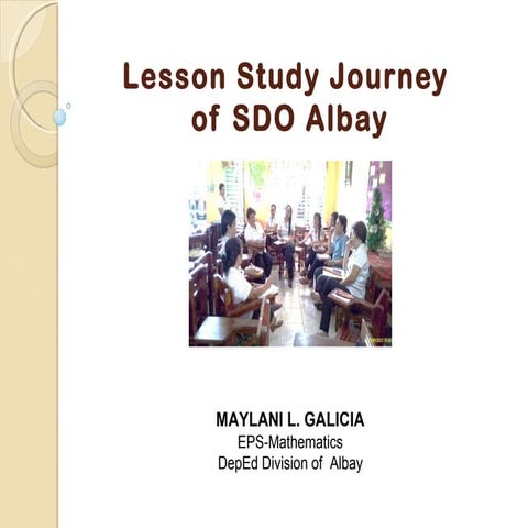 DepEd Sdo Albay Lesson Study Journey | PPT