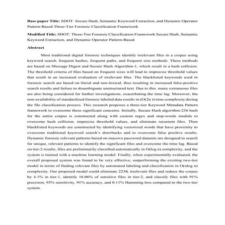 Sdot Secure Hash Semantic Keyword Extraction And Dynamic Operator
