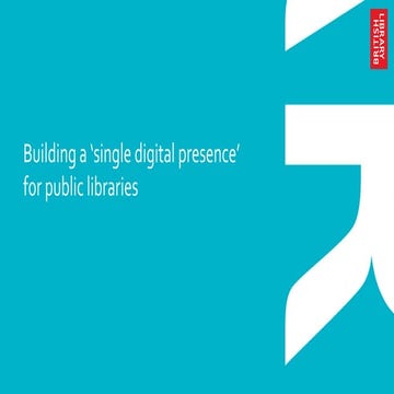 Building a 'single digital presence' for public libraries | PPT