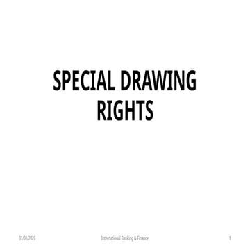 special drawing rights in international finance | PPTX