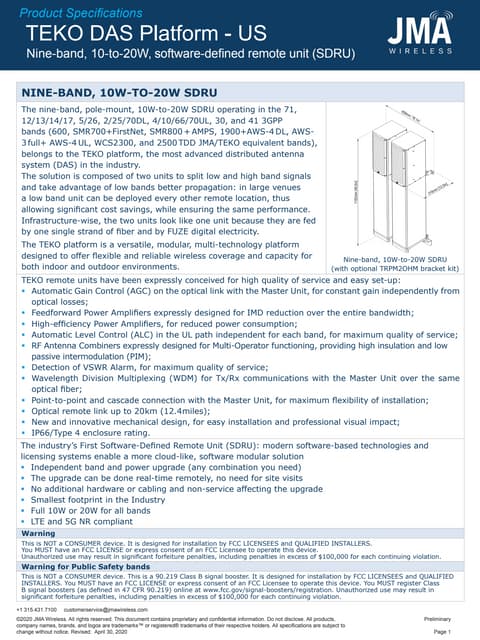 Radio_2212 ERS data sheet and specifications Ericsson | PDF
