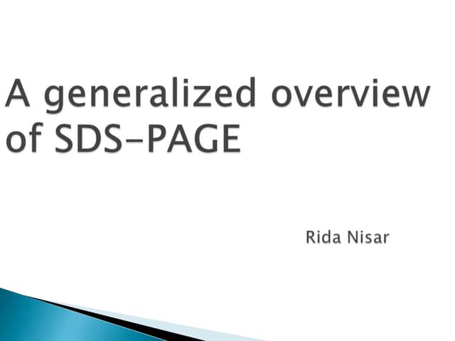Sds-Page | PPTX