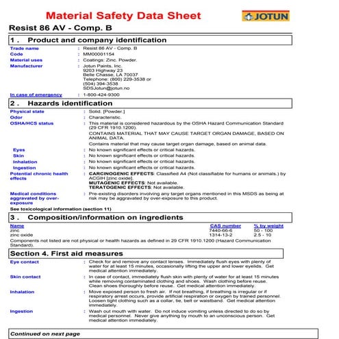 Sds resist 86 av - comp. b - marine protective - english (us) - united ...