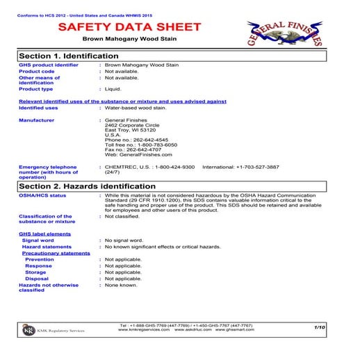 Sds water-based-wood-stain-brown-mahogany-general-finishes-uh-hcs-2012 ...