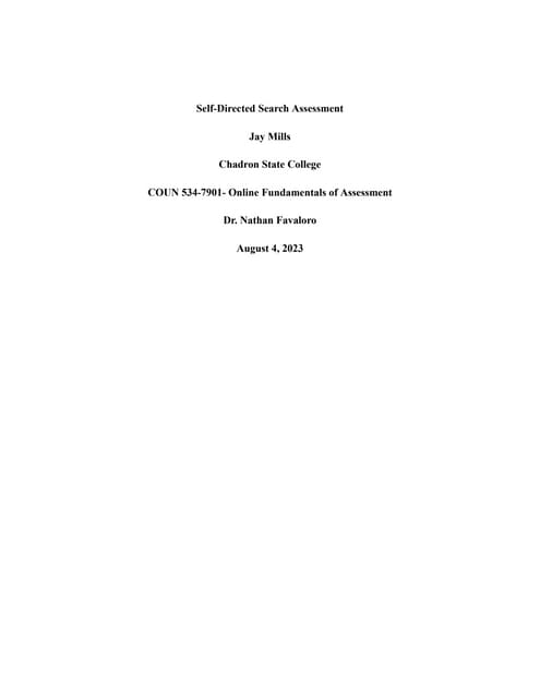 McConnell Self-Directed Search Assessment Paper.pdf
