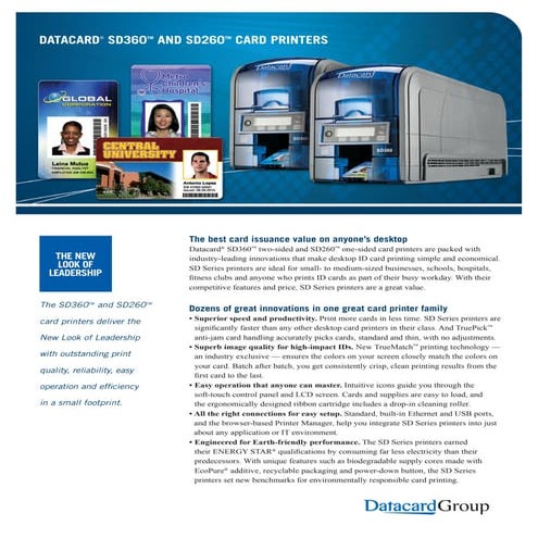 DATACARD ID CARD PRINTER | PDF | Desktop Publishing | Computer Software ...