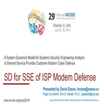 A System Dynamics Model for Systems Security Engineering Analysis of ...