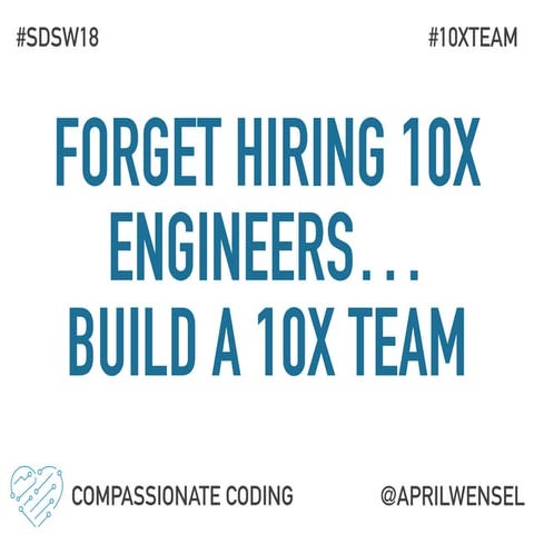 Forget Hiring 10X Engineers—Build a 10X Team | PDF