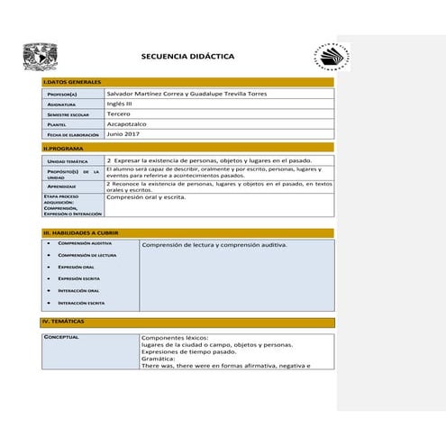 Sesion de ingles | DOC