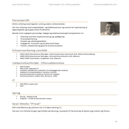 CV - Lisbeth Nielsen | PDF