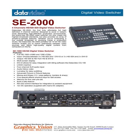 Datavideo SE-2000 | PDF