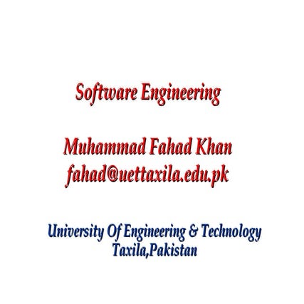 Software engineering Basics By Fahad Khan | PPT