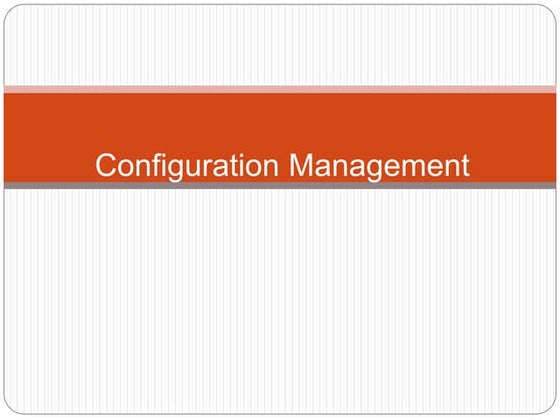 Software Configuration Management Ppt
