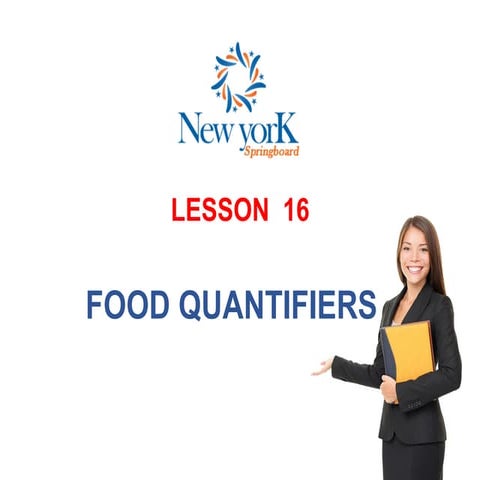 Se1 lesson 16-food quantifiers | PDF