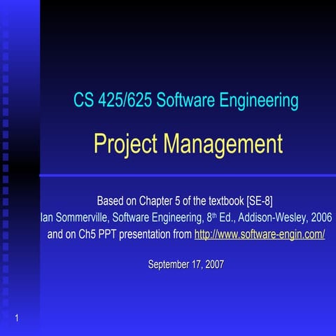 project management in software engineering | PPT
