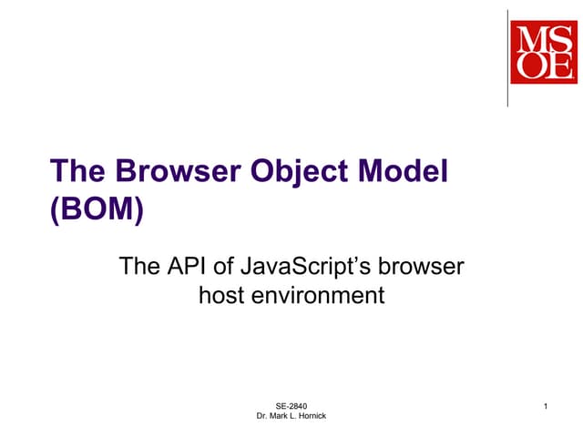 JavaScript - Chapter 13 - Browser Object Model(BOM) | PDF
