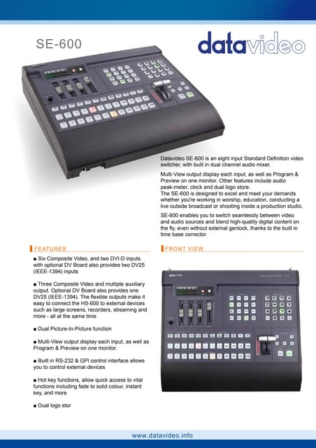 Datavideo TBC-5000 | PDF