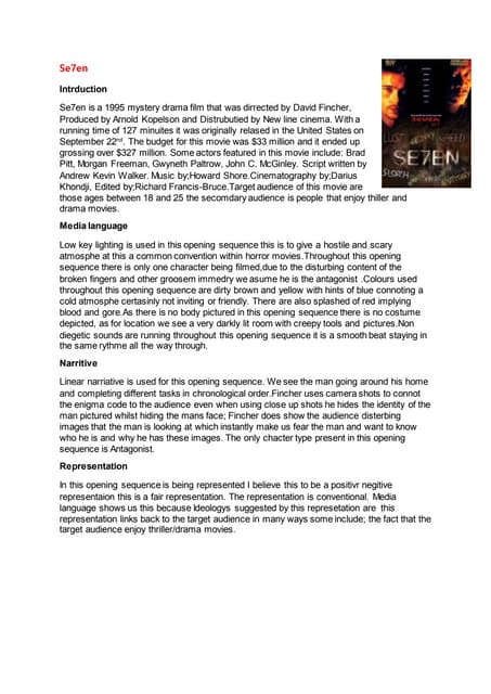 Shawshank redemption opening scene analysis | DOCX | True Crime | Genres